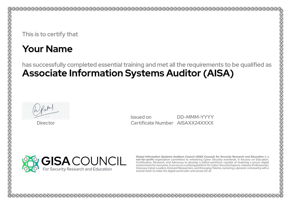 AISA Certification – Become an Associate Information Systems Auditor